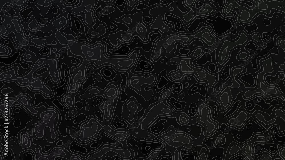 Gray outline topographic contour map abstract tech motion graphic ...