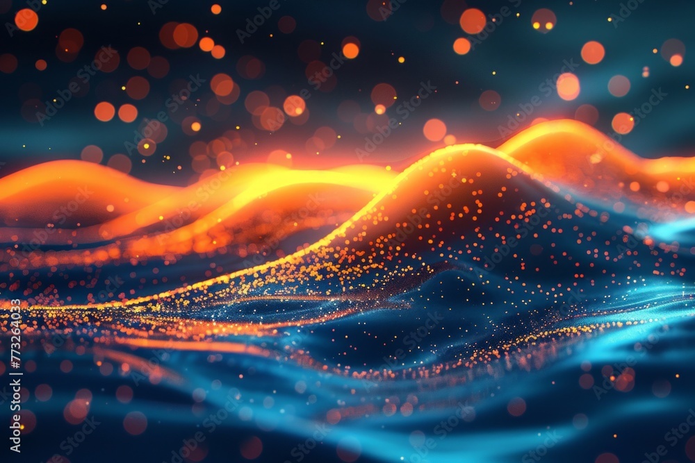 Silken sunset in june, Colors of June, abstract background with silk ...