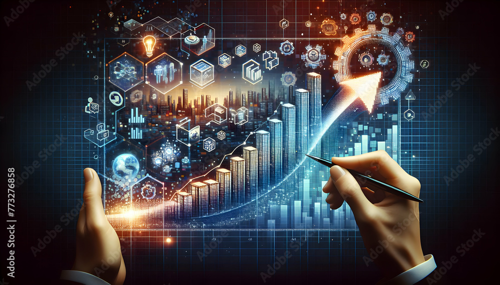 Pixelated Progress Pixel style digital grid illustrating the progress ...