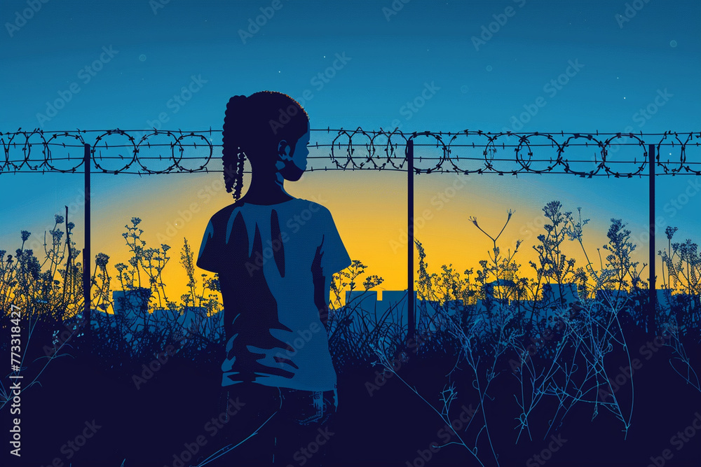 Infographic presenting data on child trafficking and initiatives to ...