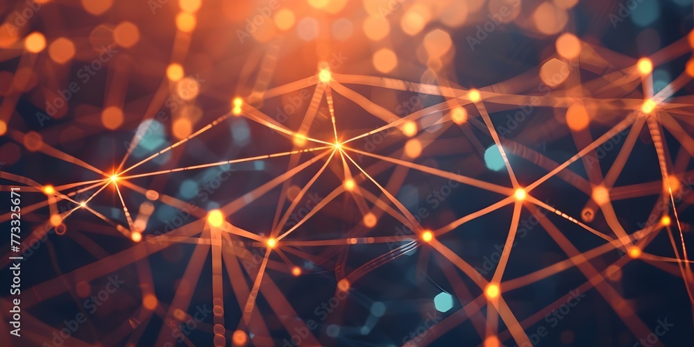 Abstract representation of interconnected nodes in a learning process ...