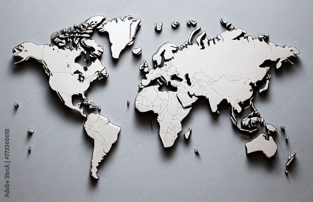 Blank World Map Generated on AI.For educational,business,etc purposes ...