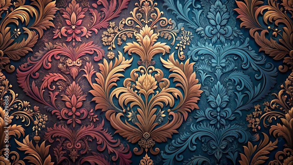 Step into a world of luxury and refinement with the intricate Damask ...