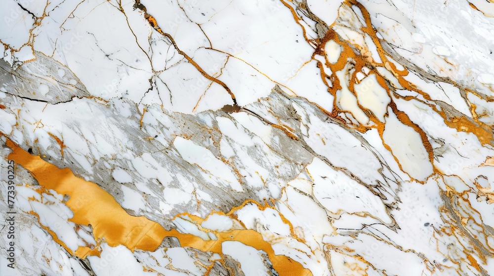 Calacatta marble texture background with intricate golden veins and ...