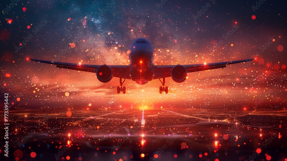 Design with Location pins, triangles, and particles. Illustration of an ...