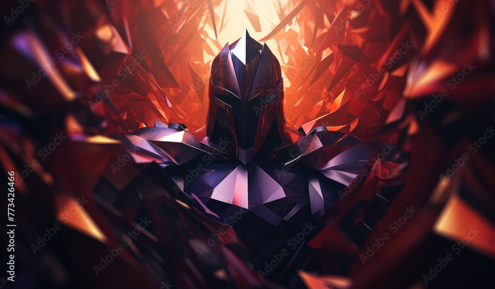 Advanced future knight warrior illustration. The battle to save the ...