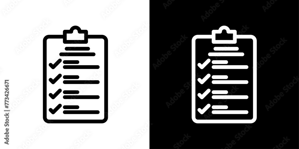 Checklist Completion and List Check Icons. Document Verification and ...