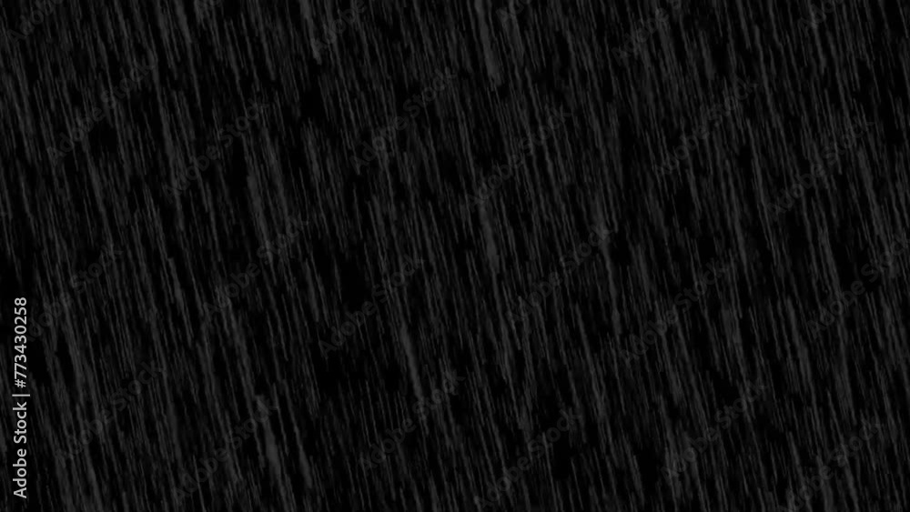 Rain Drops Falling Computer generated rain looped animation. 4k heavy ...