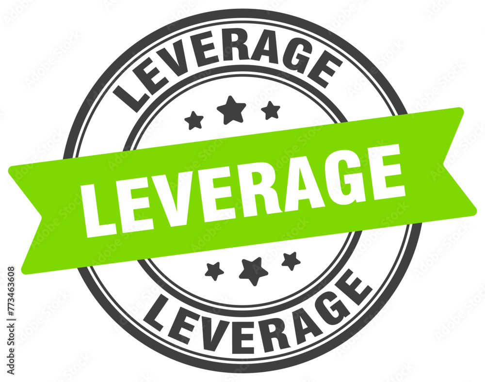 leverage stamp. leverage label on transparent background. round sign Stock Vector | Adobe Stock