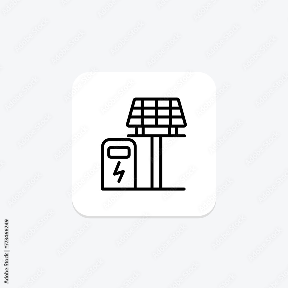 Solar Energy Station icon, energy, station, power, renewable, editable ...