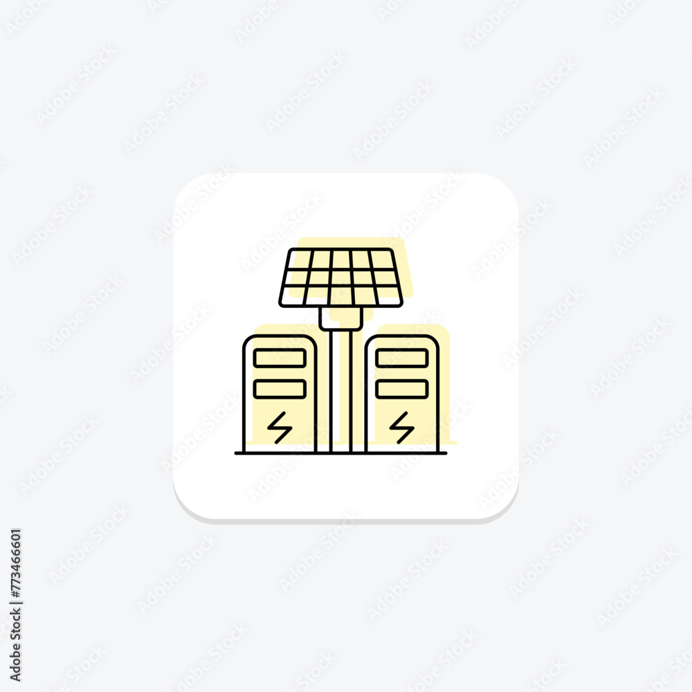 Solar Energy Station icon, energy, station, power, renewable, editable ...