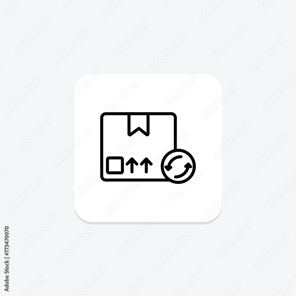 Reorder parcel icon, parcel, delivery, logistics, ecommerce, editable ...