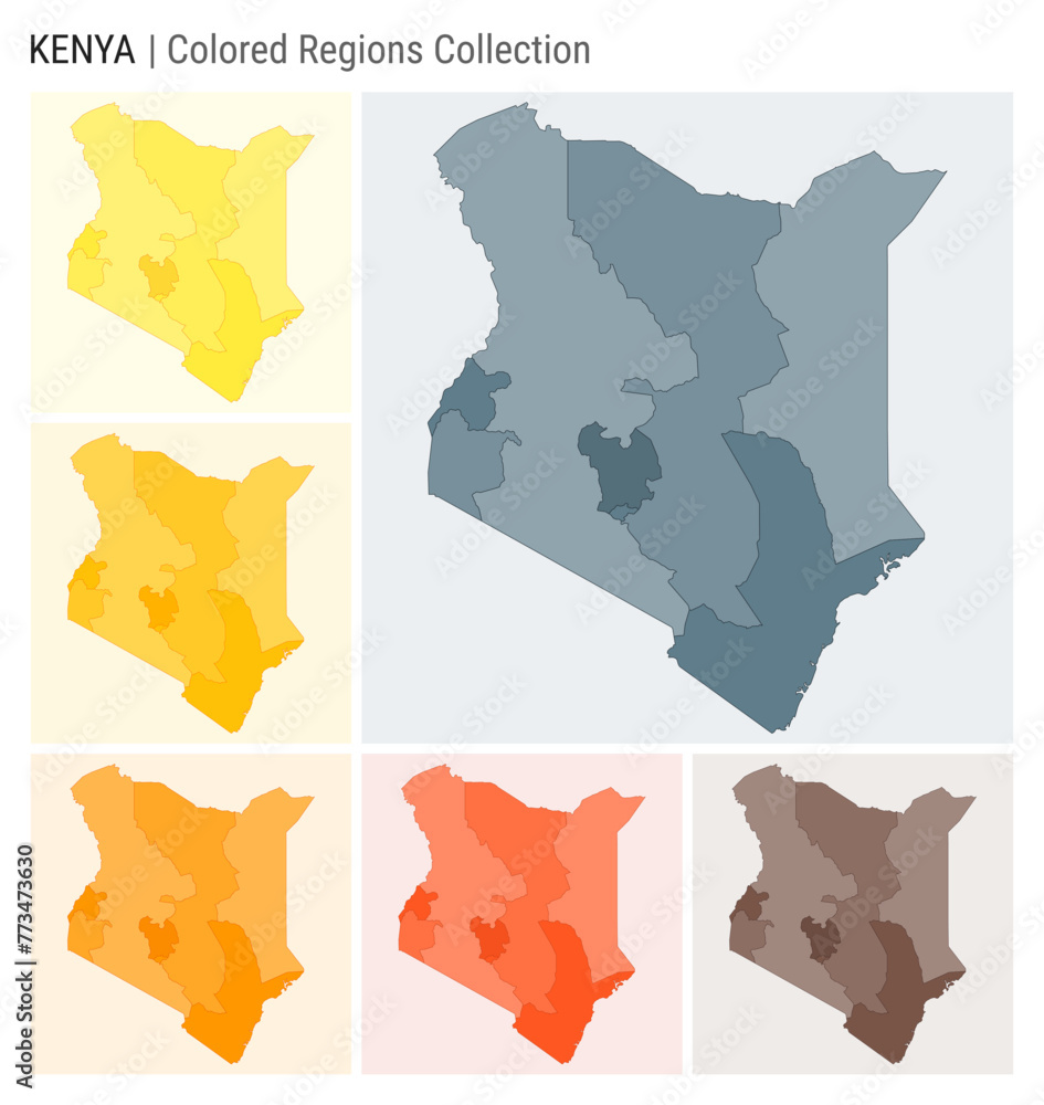 Poster Kenya map collection – Wall Art | UkPosters