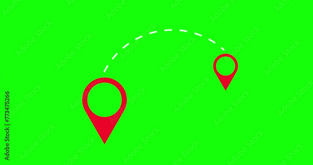 Location indicator on a green background. A map pointer appears. Sight ...