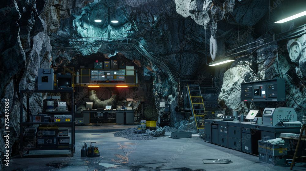 An underground geology laboratory, equipped with advanced seismic ...