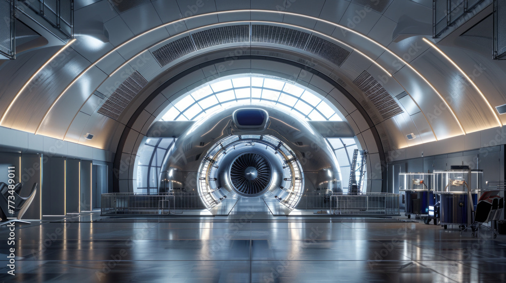 An aerodynamics testing facility, complete with wind tunnels and ...