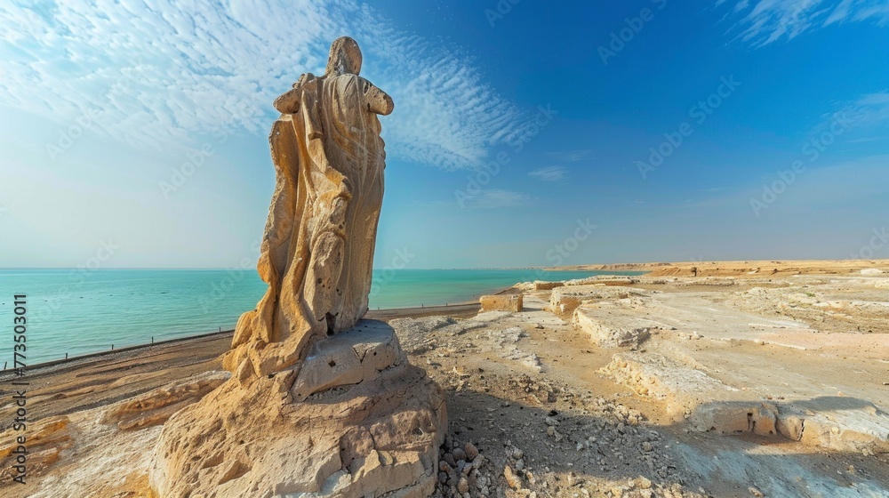 statue of the woman of LOT for looking back at sodom and gomorrah in ...
