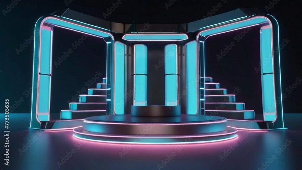 abstract neon glow color 4K moving seamless art loop background ...