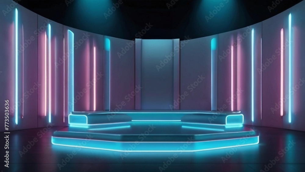 abstract neon glow color 4K moving seamless art loop background ...