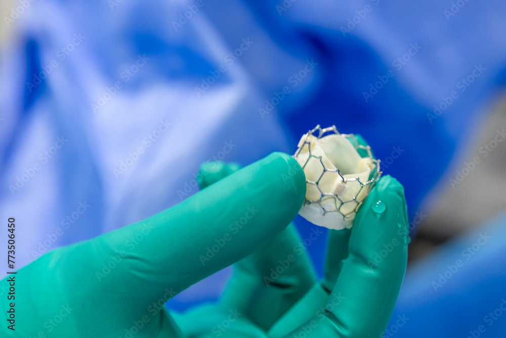 Heart valve surgery cardiology for patient in hospital. Prepare ...