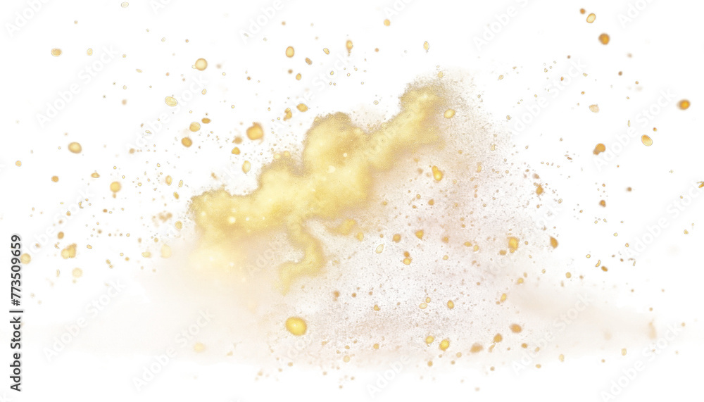transparent splash. smoke glitter sparkles cloud background. confetti ...