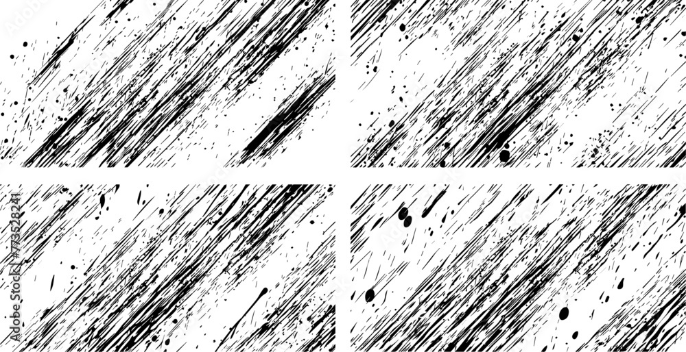 grunge dust pattern, monochrome vector design with seamless black ...