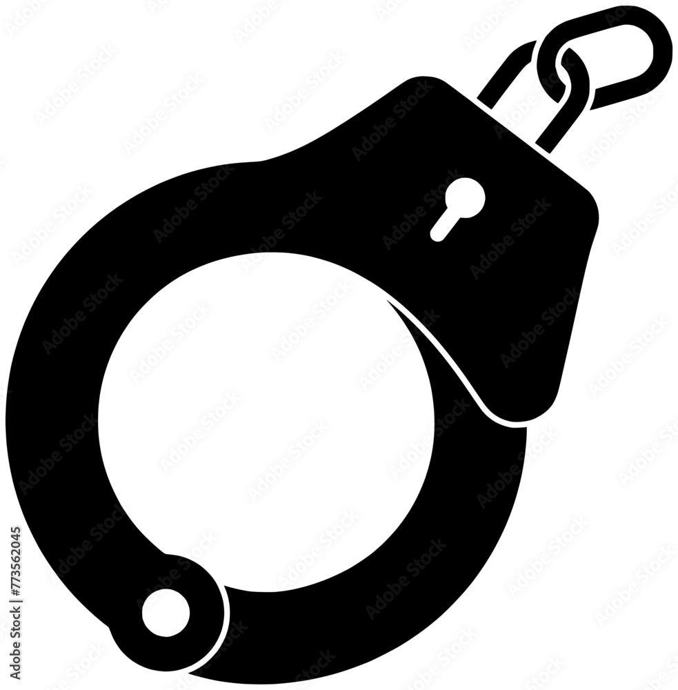 criminal illustration police silhouette handcuffs logo law icon crime ...