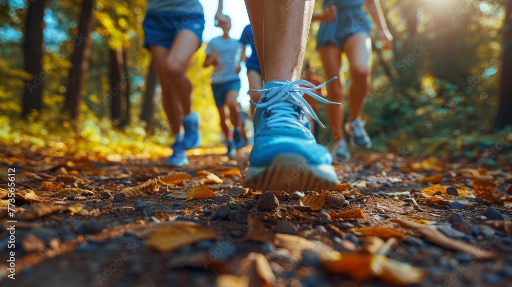 Adolescent Athletes on the Run, Witness the dynamic spectacle of ...