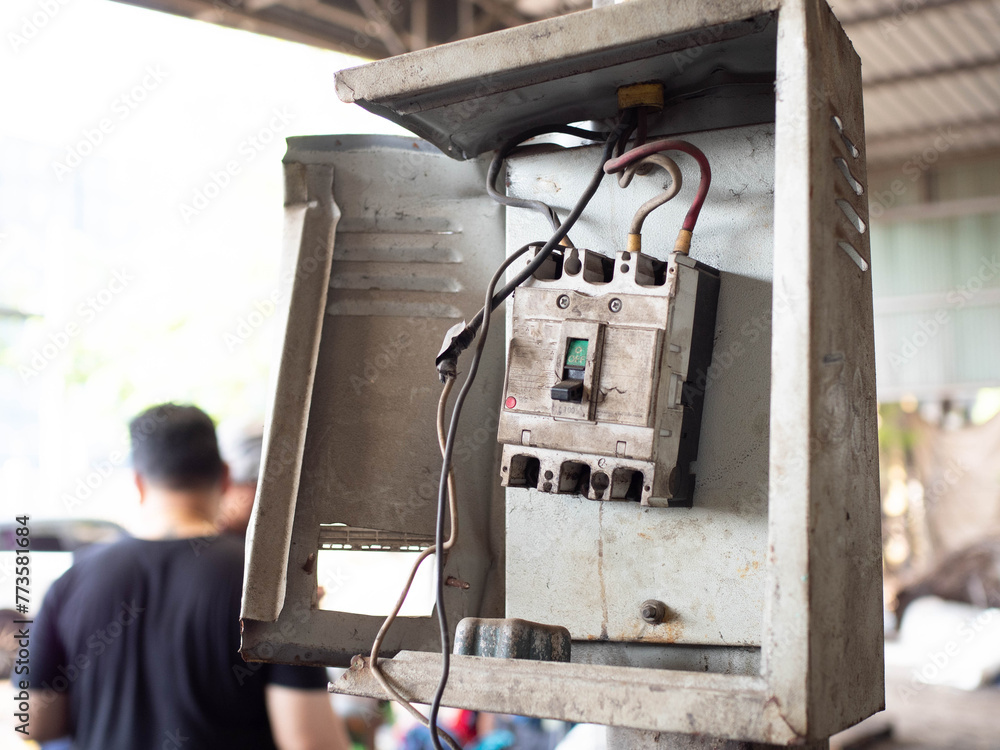 old breaker technology energy power electricity equipment panel energy ...