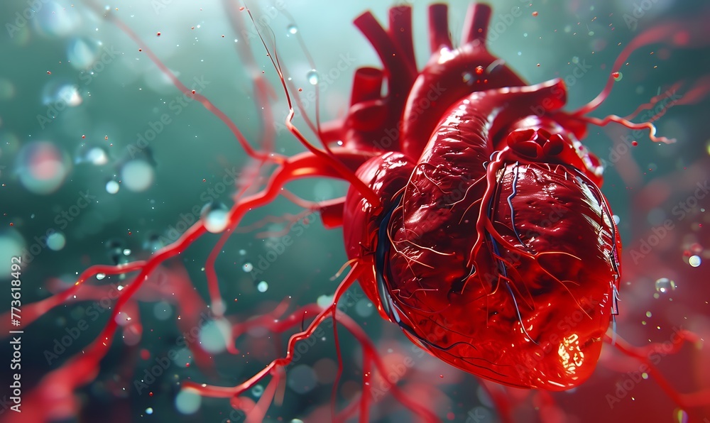 Illustration depicting clogged arteries in the human heart, explained ...