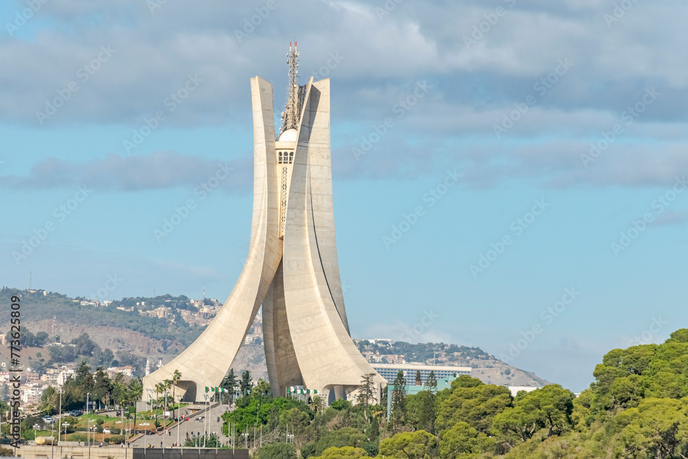 El Madania, Algiers, Algeria -February 20, 2024: The Martyr's Memorial ...