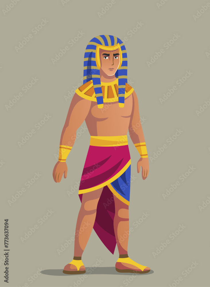 Ancient Egyptian god. Poster with character from Egyptian mythology ...