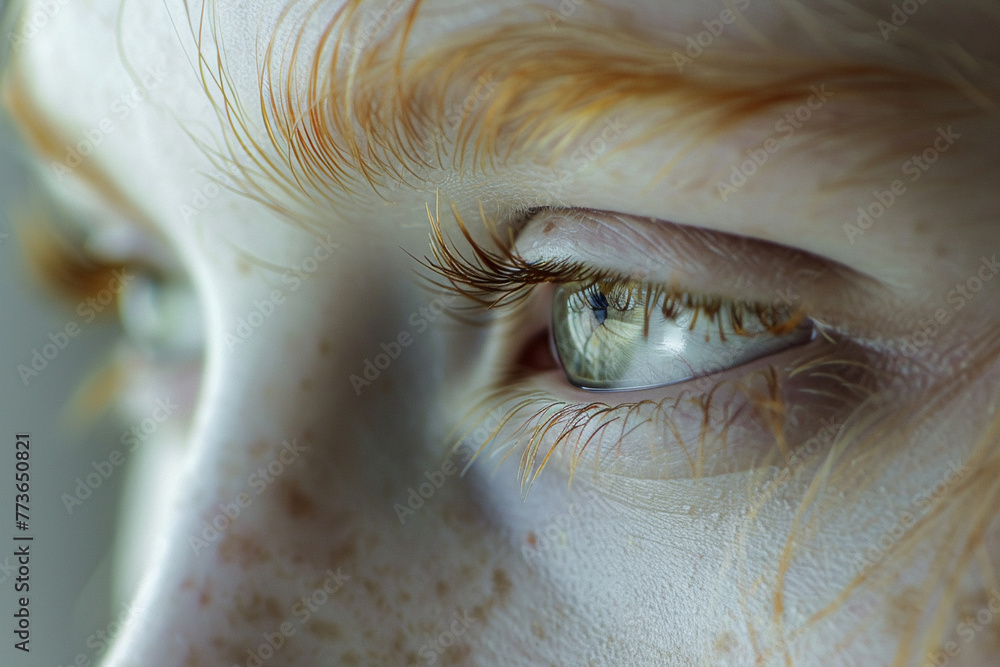 The unique eye coloration and lashes of a person with albinism ...