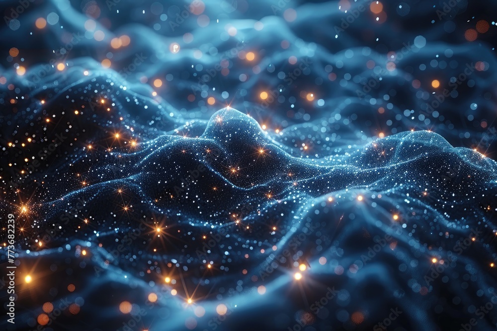 Abstract Image of Hacker Activity in Cyber Attack Formed as a Starry ...