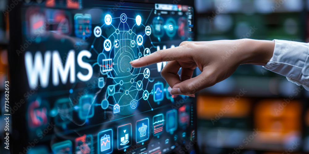 Logistics Manager Interacting with a Warehouse Management System (WMS ...