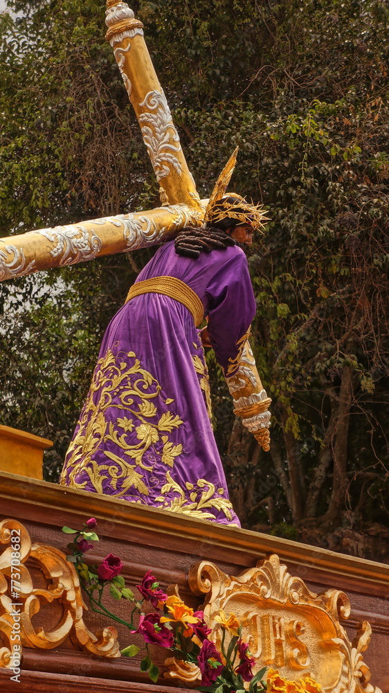 Procession of Jesus Nazareno del Perdón and Virgin Mary. Holy Week in ...