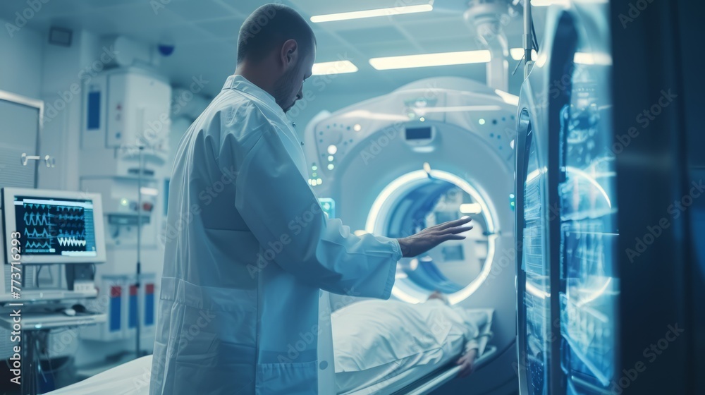 technology and innovation in healthcare with images of medical ...