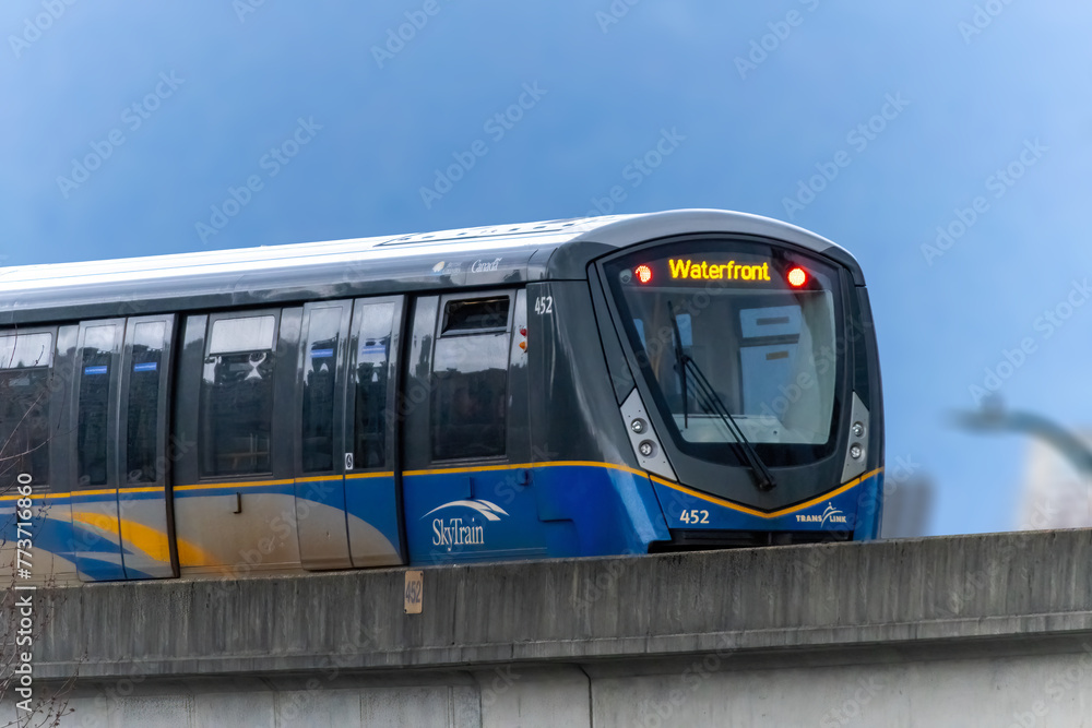 Vancouver, British Columbia, Canada. Mar 25, 2024. Canada Line ...