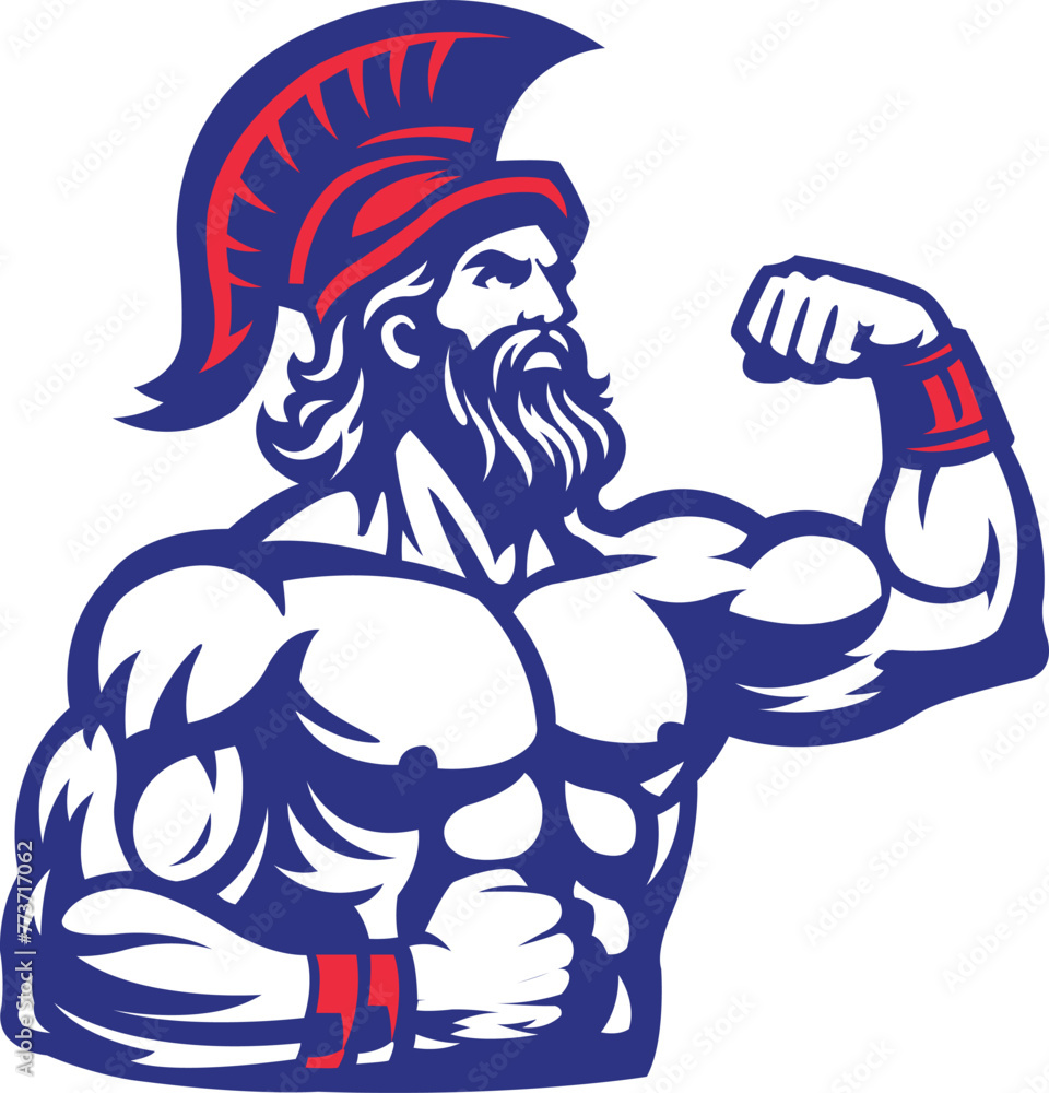 Mighty Hercules Son of Zeus God of Thunder Logo Branding Concept Stock ...