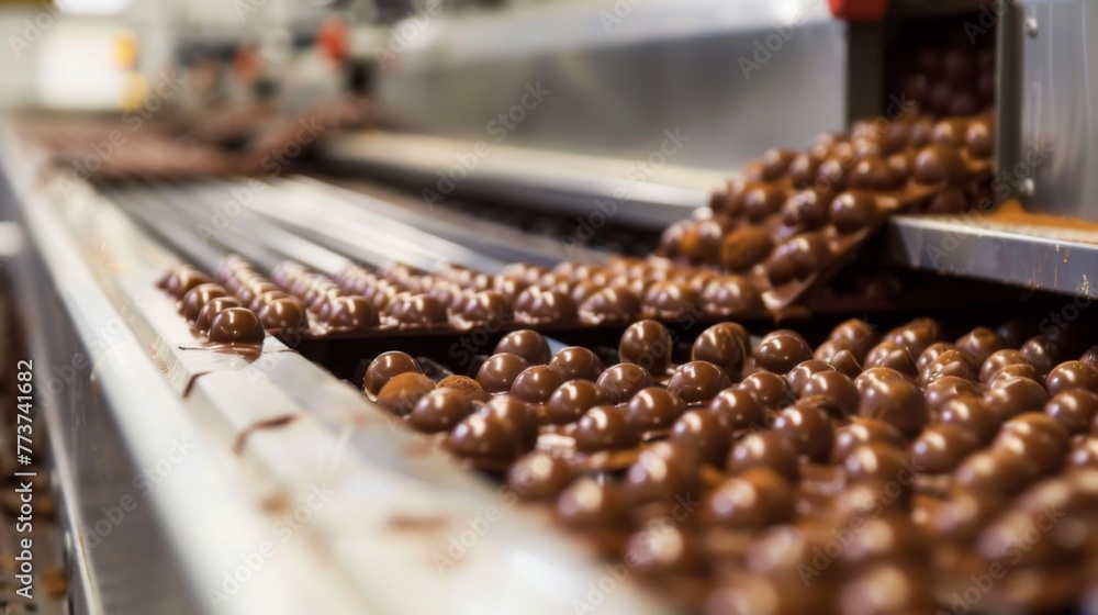The manufacturing procedure of crafting chocolate goods within a ...