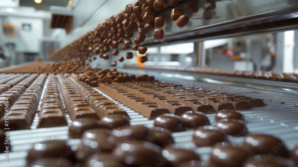 The manufacturing procedure of crafting chocolate goods within a ...