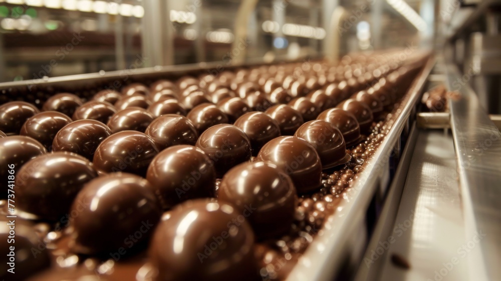 The manufacturing procedure of crafting chocolate goods within a ...