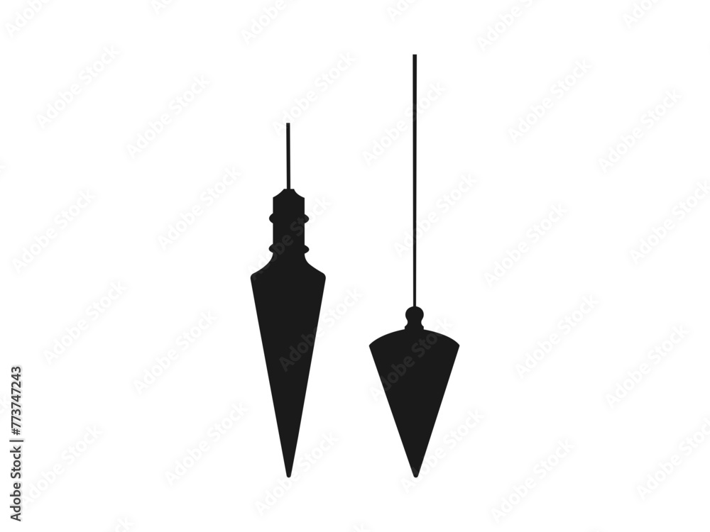 Plumb Bob Icon, Plummet Icon, Construction Tool Icon Vector Art ...