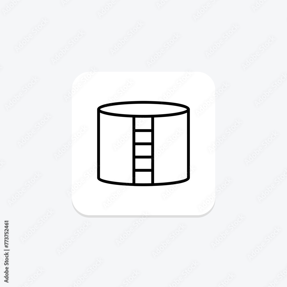 Storage Tank icon, tank, container, liquid, fuel, editable vector ...