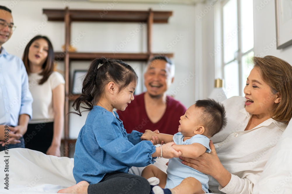 Moment of love intergenerational family portrait that and affection. A ...
