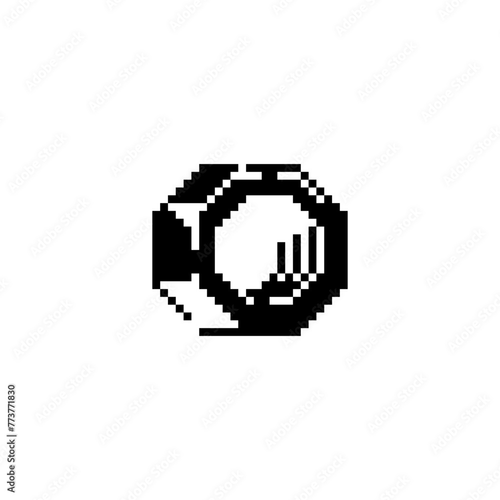 Gear pixel art icon. Flat style. Web site design. 8-bit. Game assets ...