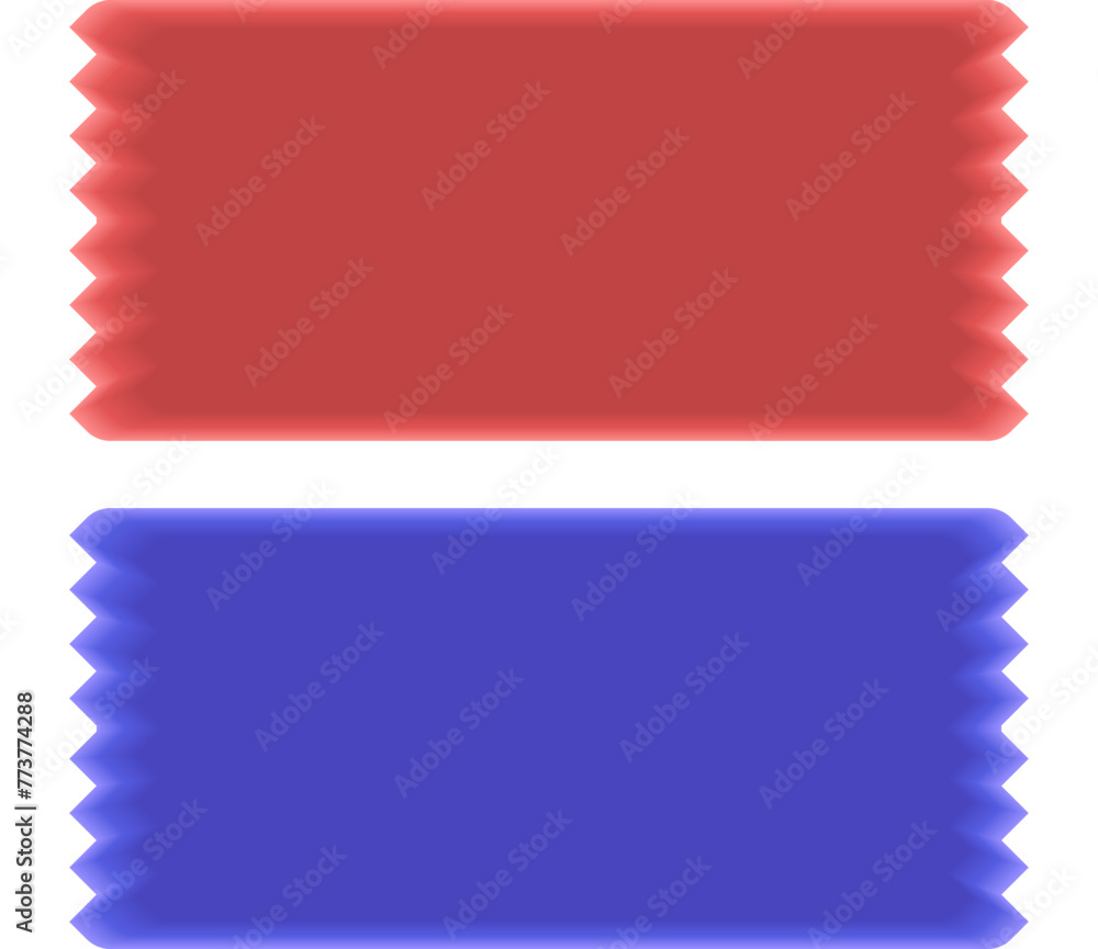 3d red and blue vector banner. Volumetric abstract frame background for ...