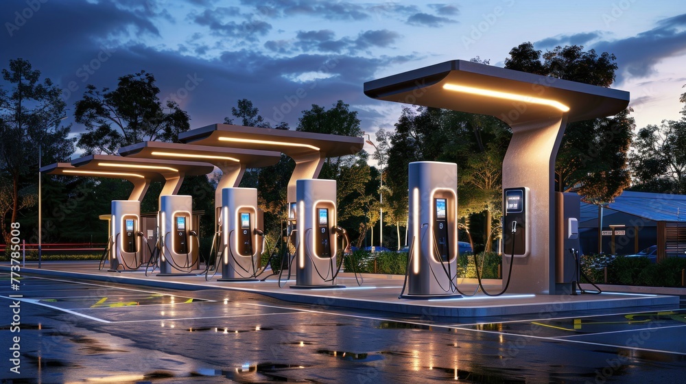 Electric vehicle charging station or electric vehicle charging stations ...