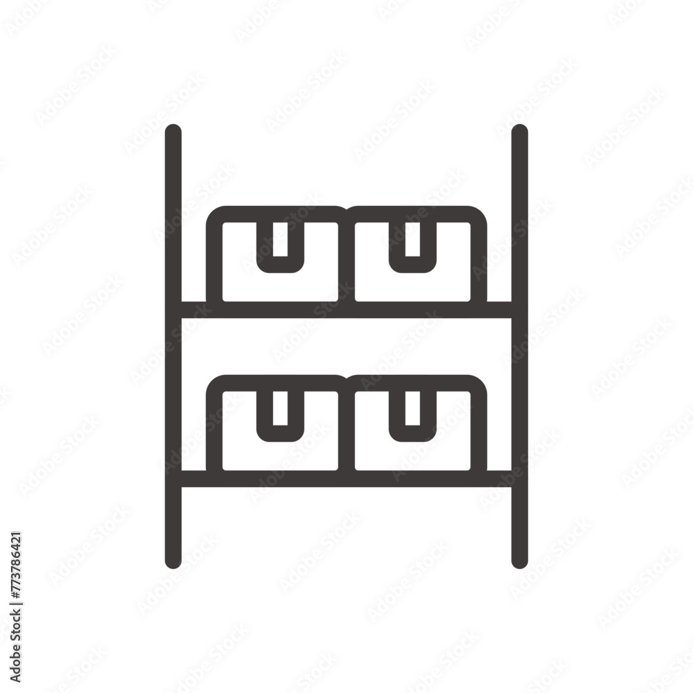 物流のアイコン。倉庫、棚 Stock Vector | Adobe Stock