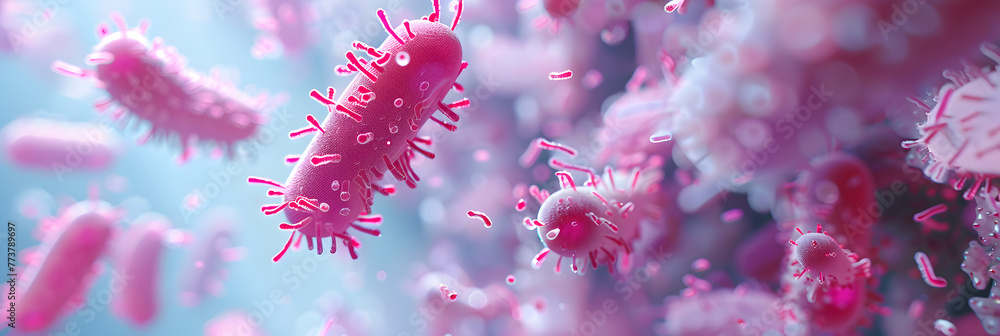 Probiotics bacteria biology science microscopic, Bacteria engaged in ...